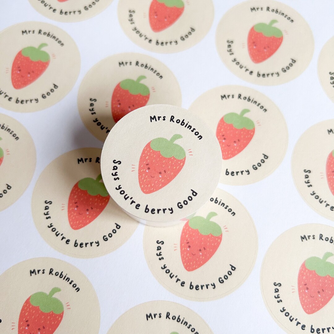 Personalised Teacher Stickers Well Done Stickers School Teacher ...