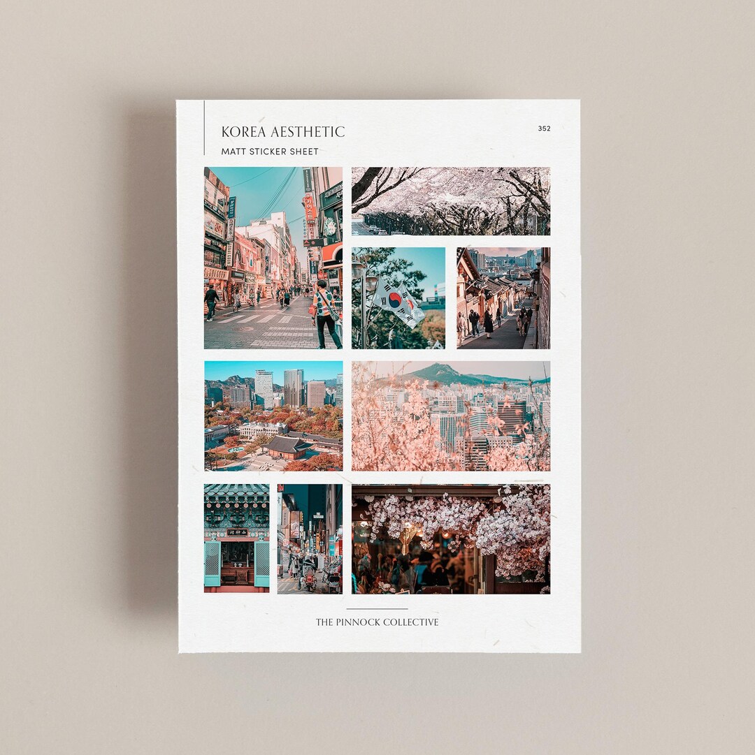 Korea Sticker Sheet | Perfect for Journaling and Scrapbooking | Korea ...