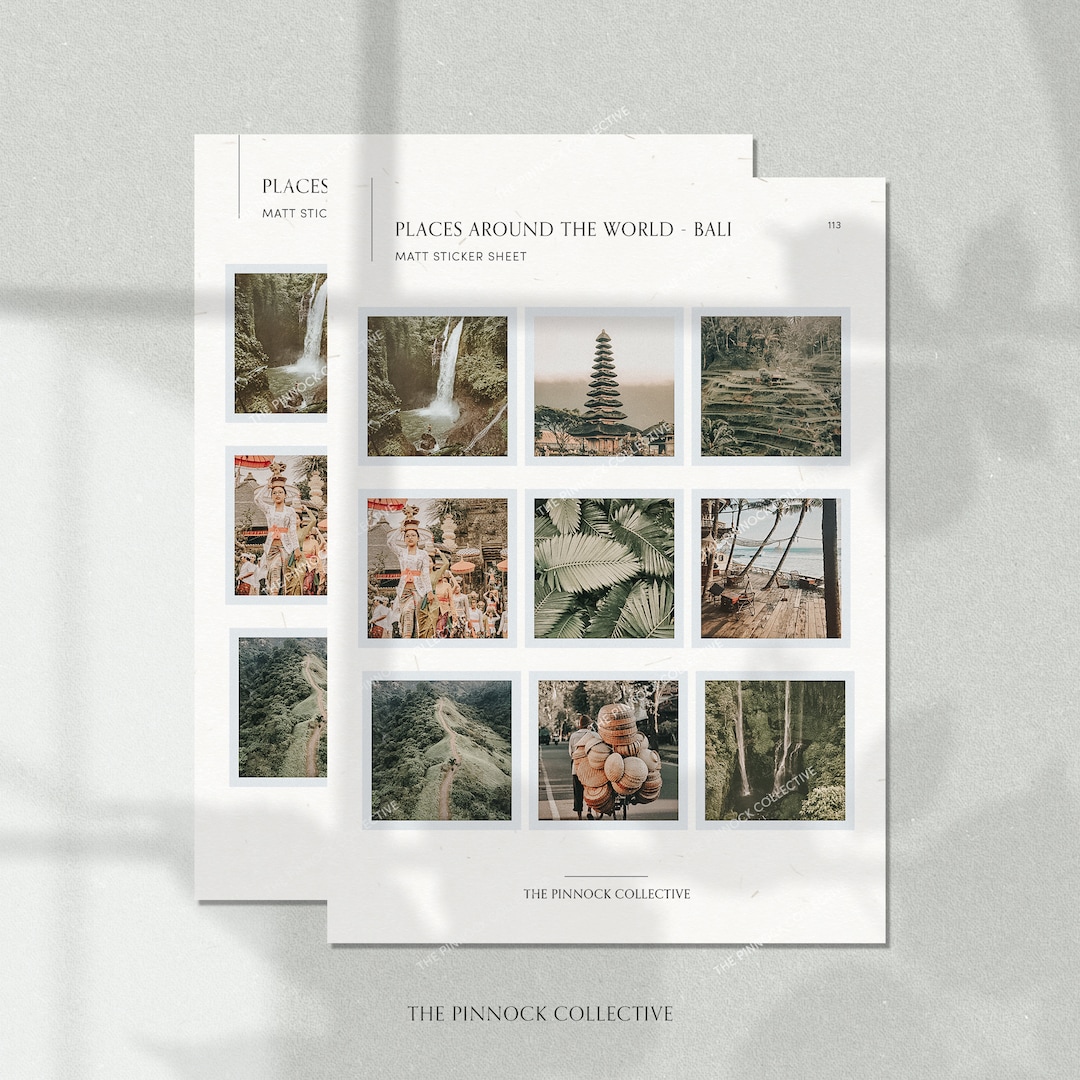 Mini Bali Sticker Sheet, Perfect for Journaling and Scrapbooking ...