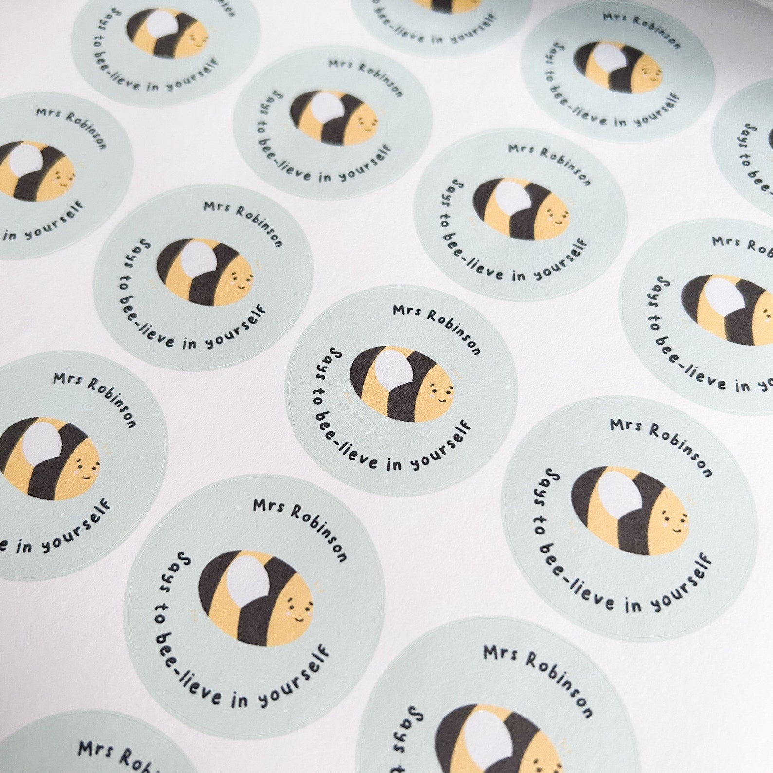 Personalised Teacher Stickers Well Done Stickers School Teacher ...