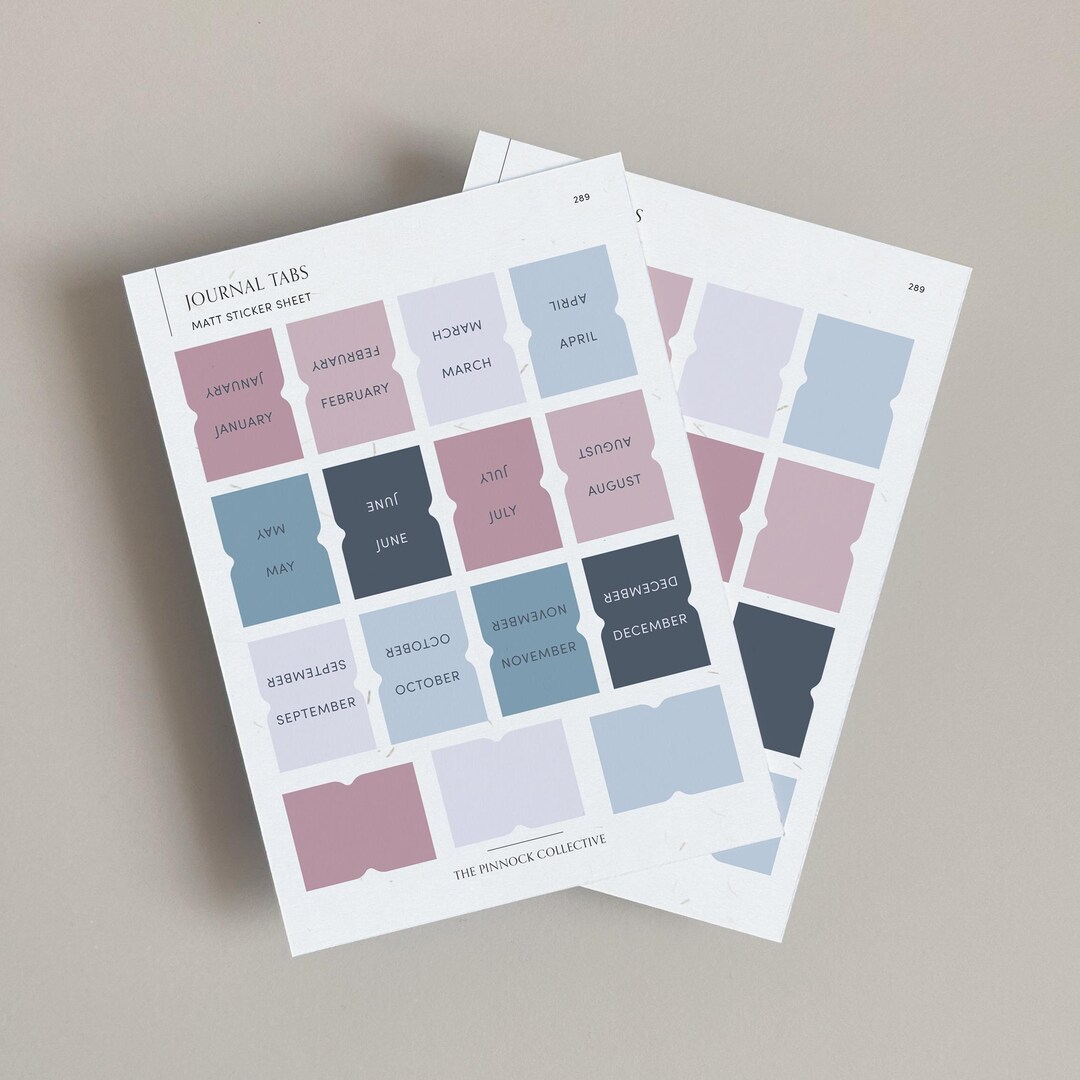 Monthly Tabs Stickers | Winter Wonderland Tabs Palette | Blank Tab ...
