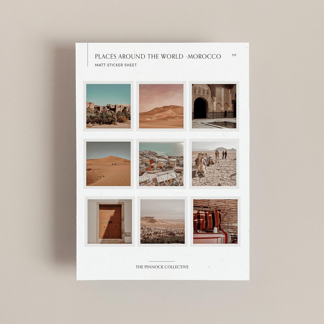 Mini Morocco Sticker Sheet, Perfect for Journaling and Scrapbooking ...