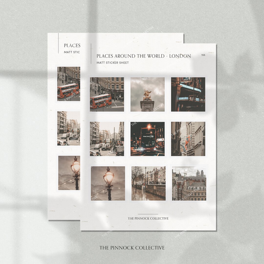 Mini London Sticker Sheet, Perfect for Journaling and Scrapbooking ...