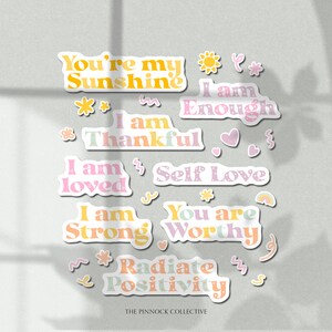 Self Care Positive Affirmation Sticker Sheet, Perfect for Day to Day ...