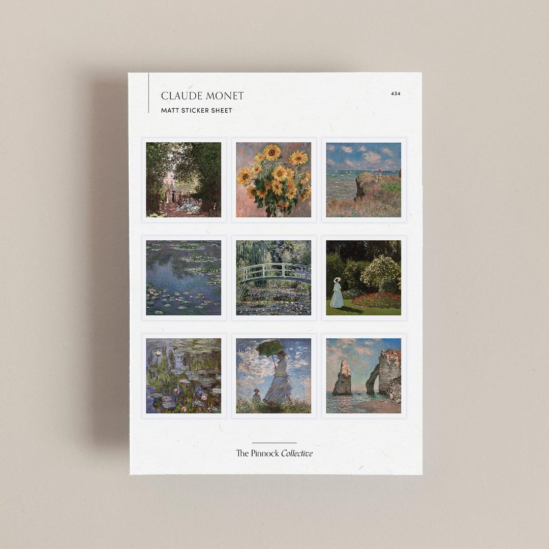 Claude Monet Stickers | Fine Art Journal | Renaissance Paintings ...