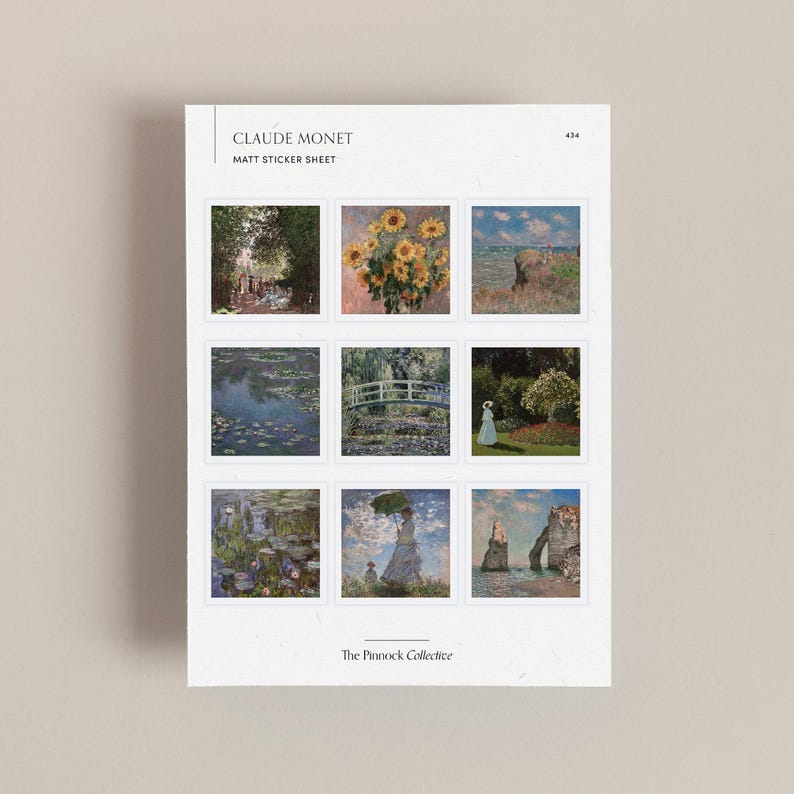 Claude Monet Stickers | Fine Art Journal | Renaissance Paintings ...