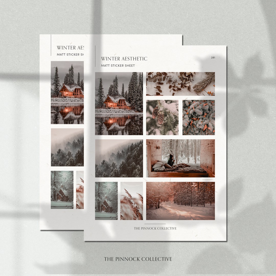 Sticker Sheet Winter Aesthetic Seasonal Stickers Journalling Christmas ...