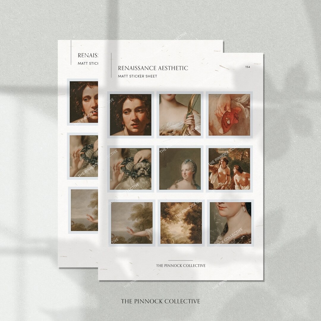Renaissance Art Collection Sticker Sheet, Perfect for Journaling and ...