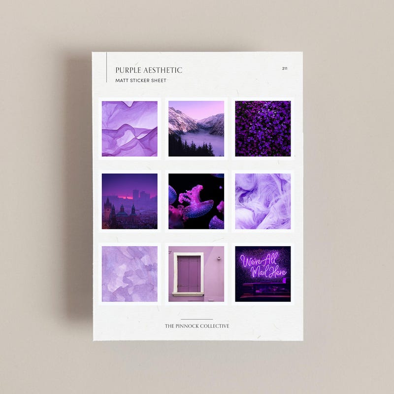 Purple Aesthetic Stickers - Etsy