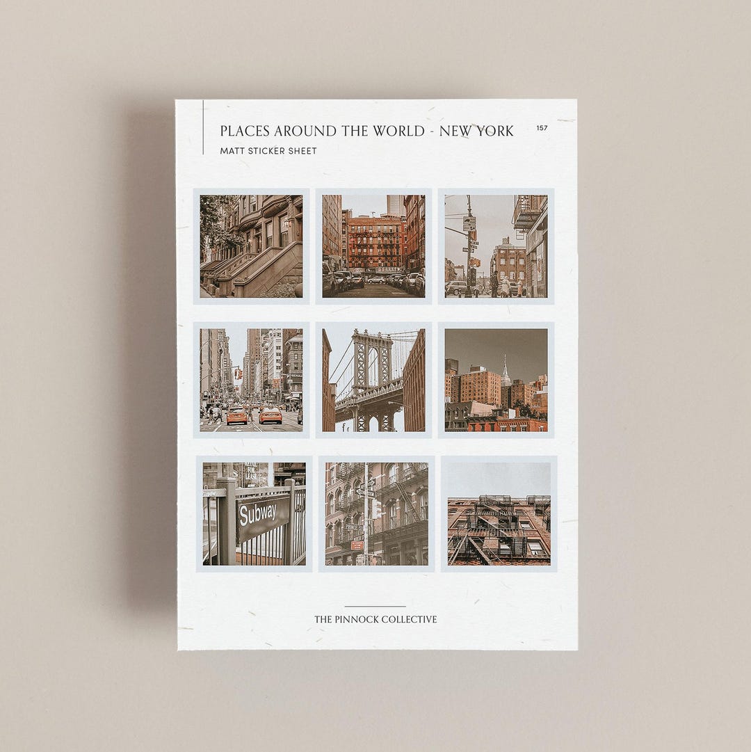 Mini New York Inspired Sticker Sheet, Perfect for Journaling and ...