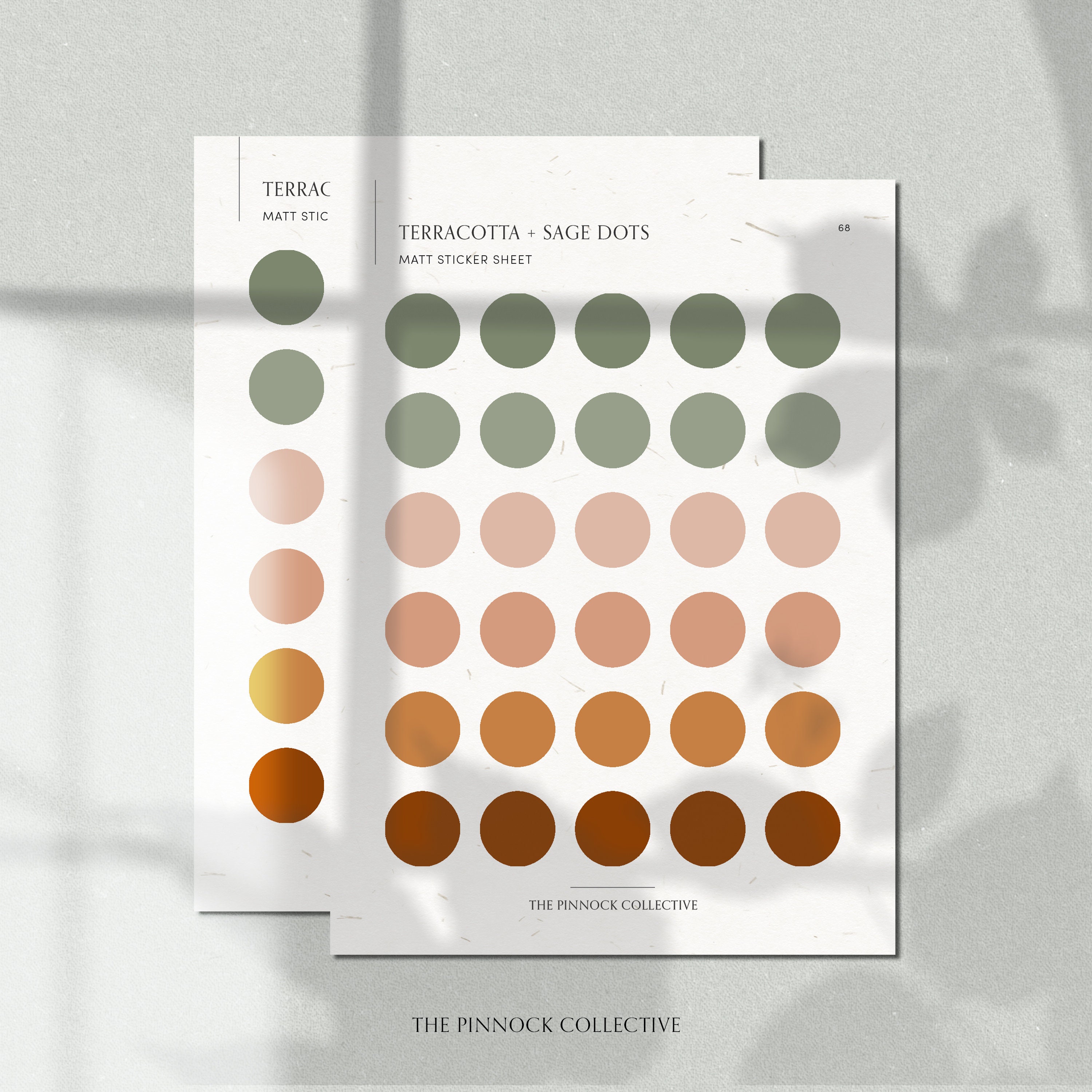 sage stickers Terracotta & Sage Matt Circle Minimal Stickers that are ...