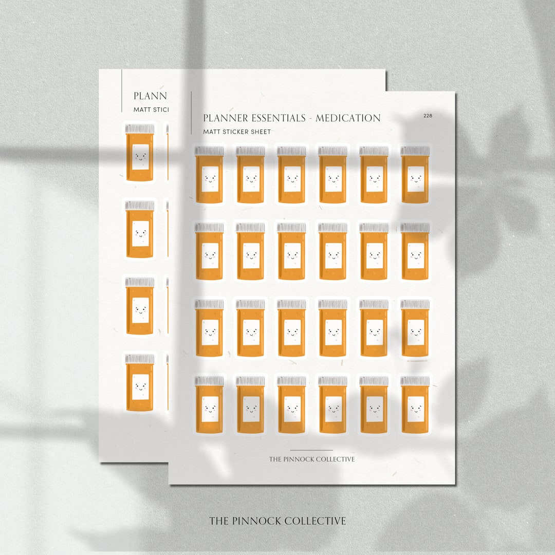 Planner Sticker Sheet Medicine Bottle Stickers Medication Stickers ...