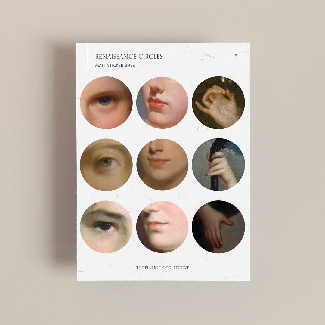 Renaissance Art Collection Sticker Sheet, Perfect for Journaling and ...