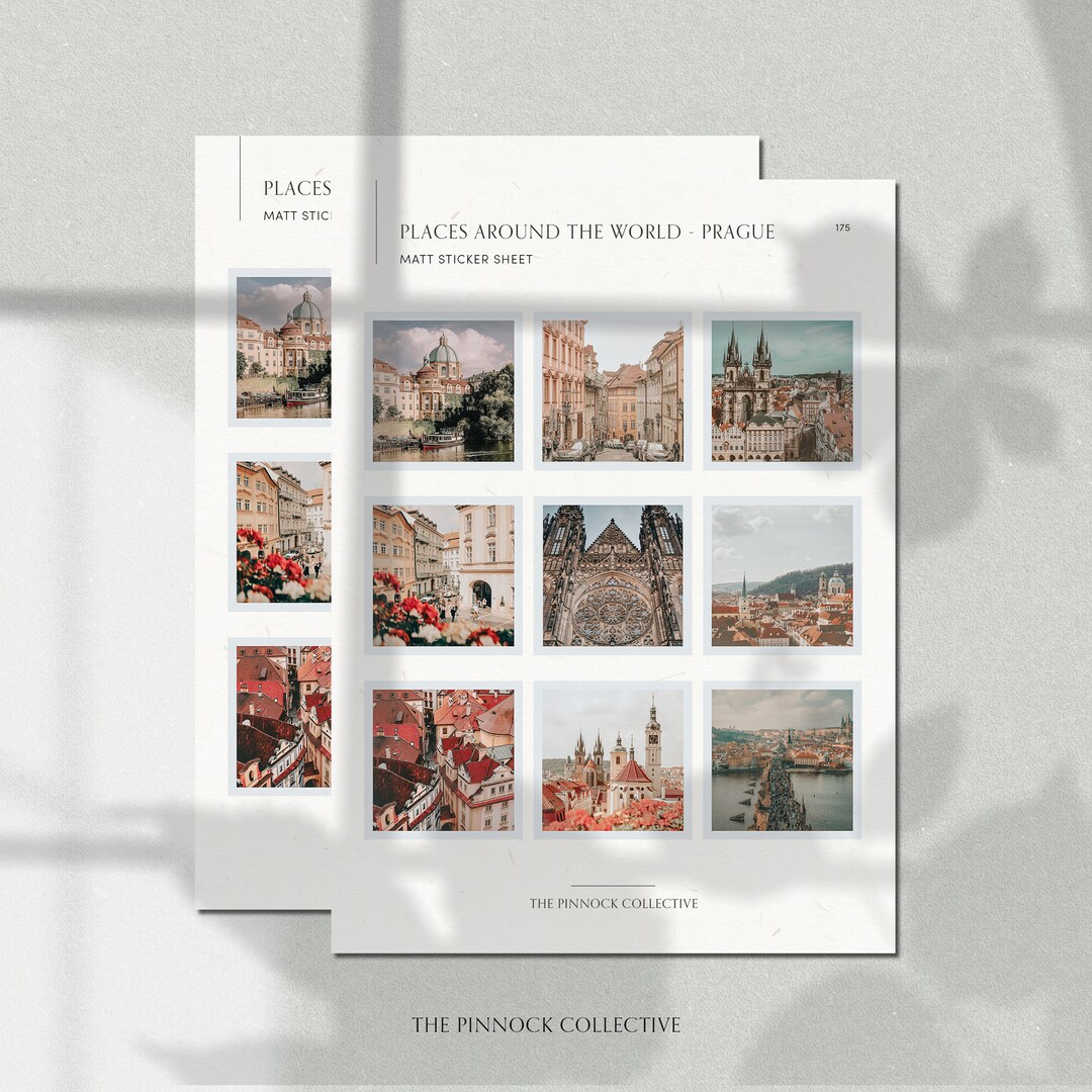 Mini Prague Sticker Sheet, Perfect for Journaling and Scrapbooking ...