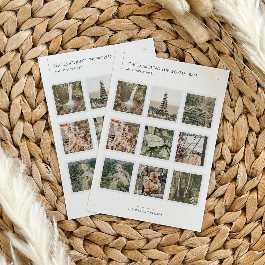Mini Bali Sticker Sheet, Perfect for Journaling and Scrapbooking ...