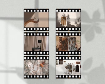 Single Film Strip Frame Sticker Pack Retro Stickers Frame | Etsy