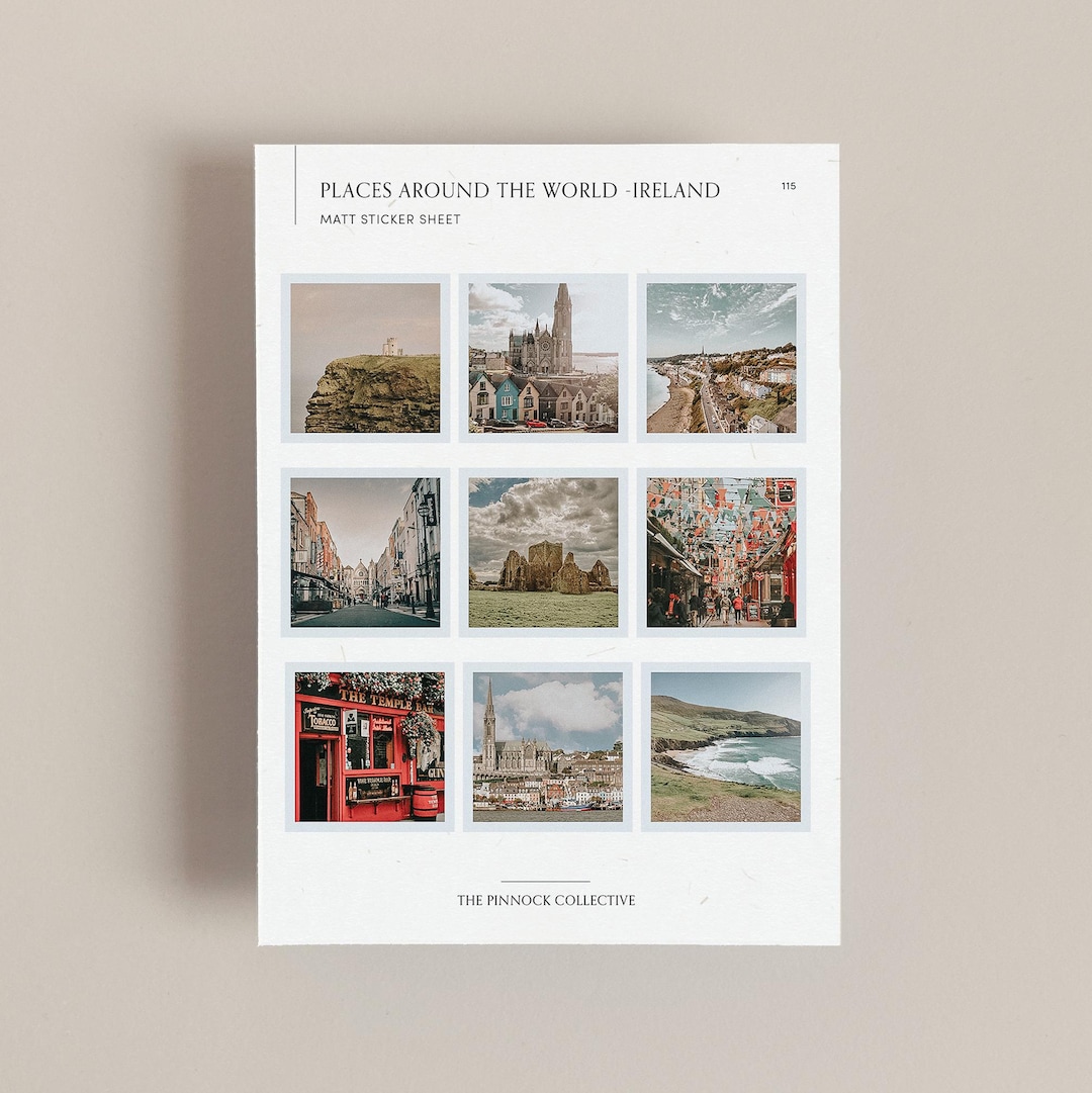 Mini Ireland Sticker Sheet, Perfect for Journaling and Scrapbooking ...