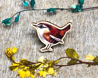 Wren Bird Badge - Etsy