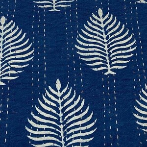 The Indigo Blue Indian Handmade Pure Cotton Floral Pattern - Etsy