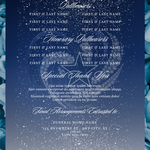Dallas Cowboys Funeral Program Template | Celebration of Life (digital ...