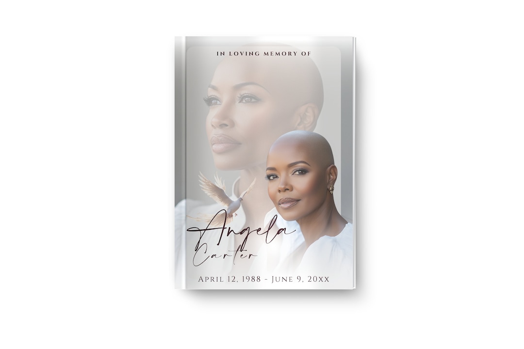 Funeral Obituary Breast Cancer Template 8.5x11 4 Page - Etsy