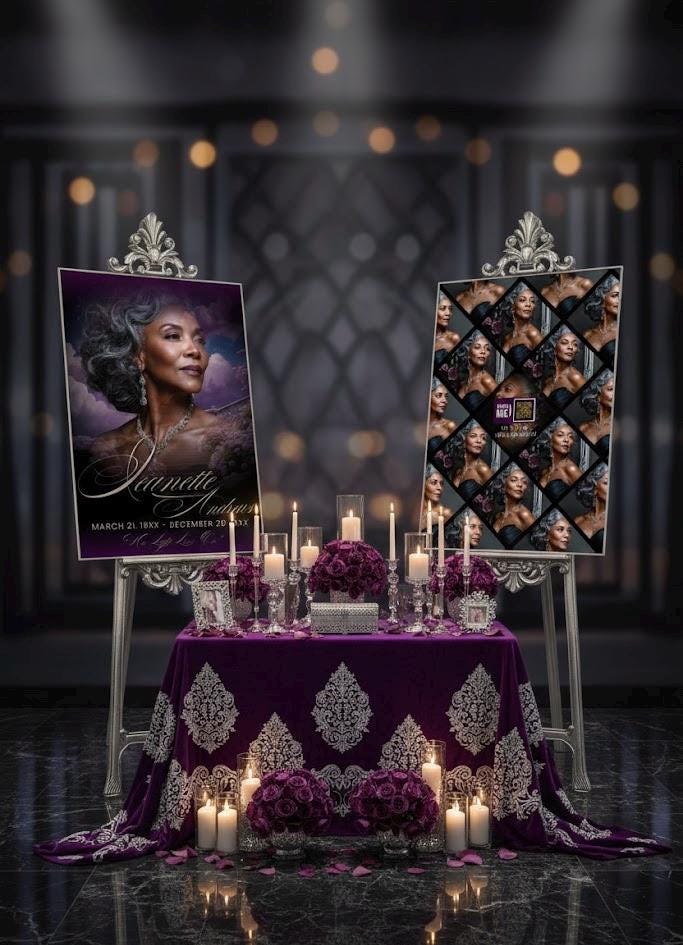 Luxury Funeral Program Set | Obituary, Posters & Slideshow Template - Etsy
