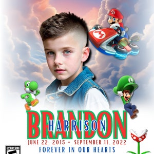 XBOX Inspired Mario Bro Funeral Programs Obituary 4 Page 8.5 X 11" - Etsy