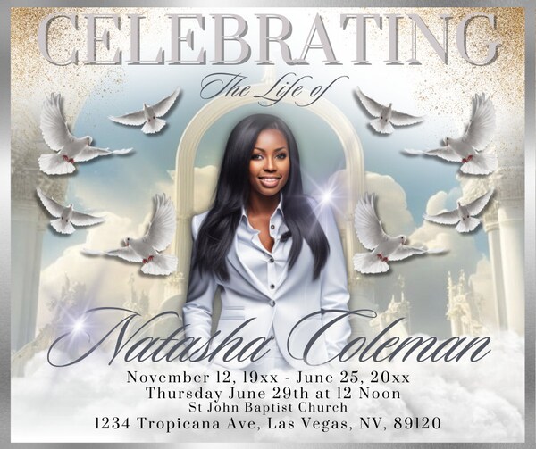 Pink Floral Funeral Obituary Template angeline 4 Pages 8.5x11 - Etsy Canada