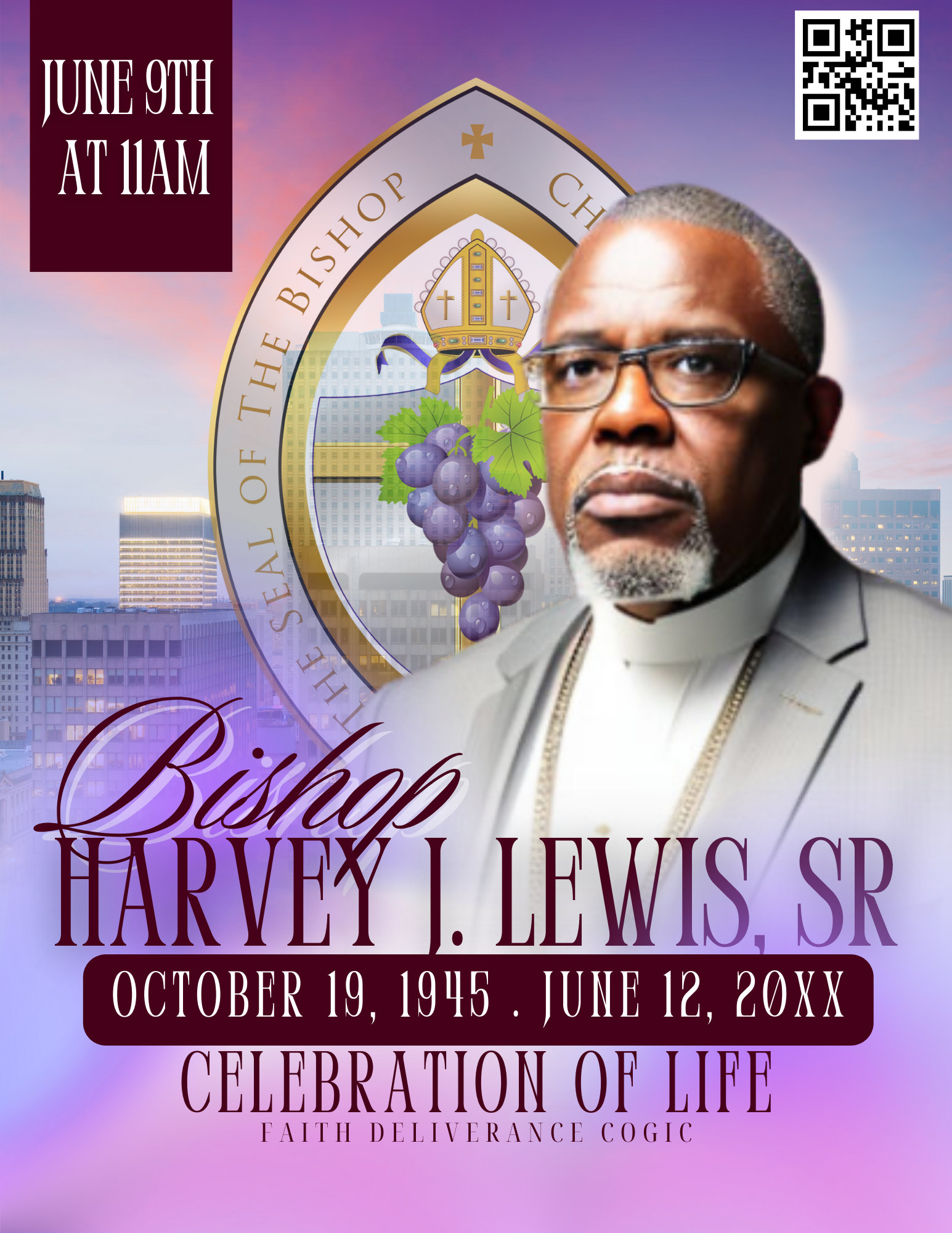 Funeral Announcement Templates and Customizable Virtual Flyer Digital ...