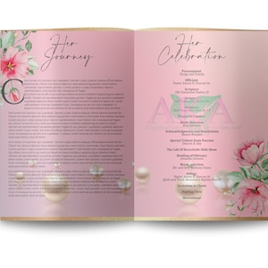 AKA Sorority Inspired Obituary Template, 4-page (editable Canva Design ...