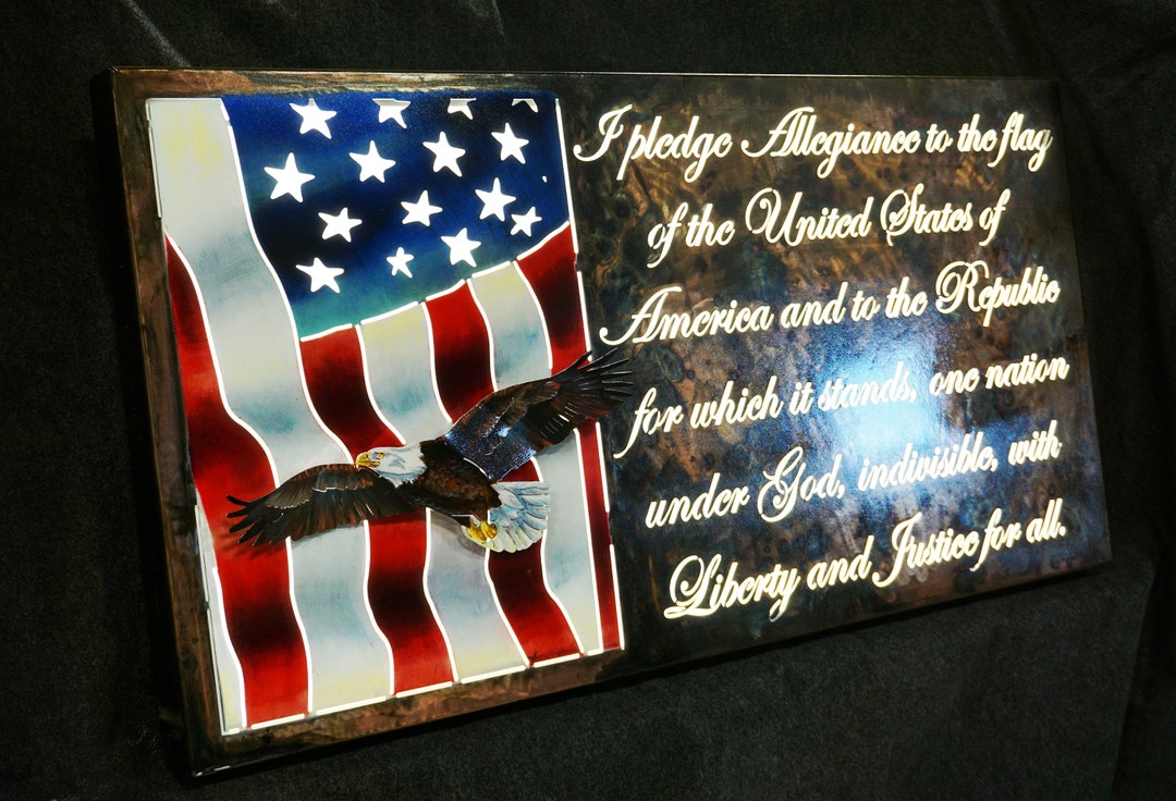 Backlit Pledge of Allegiance Plaque - Etsy