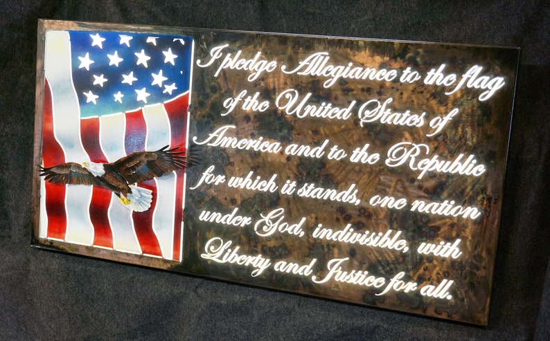 Backlit Pledge of Allegiance Plaque - Etsy