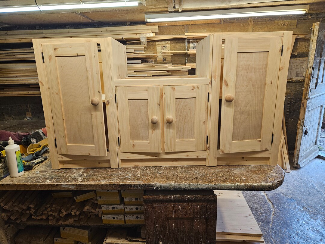 Handmade Real Wood Kitchen Cabinets - Etsy