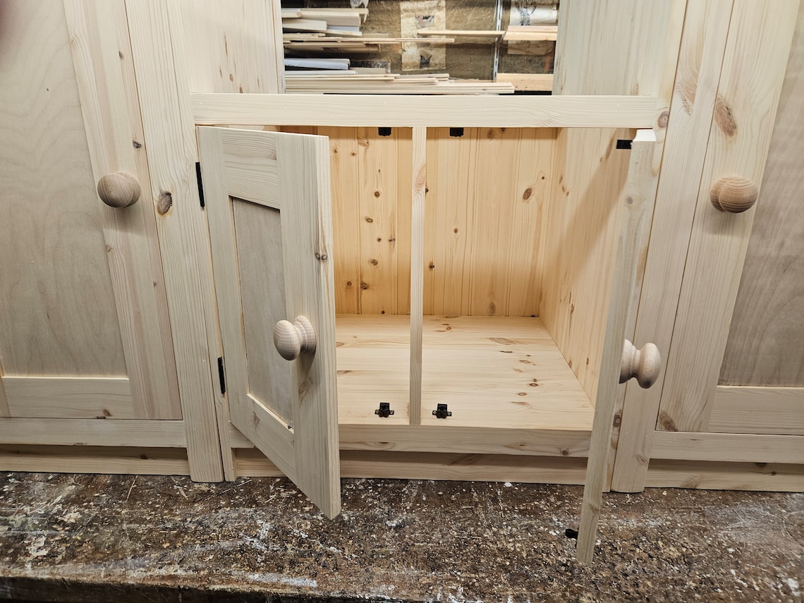 Handmade Real Wood Kitchen Cabinets - Etsy