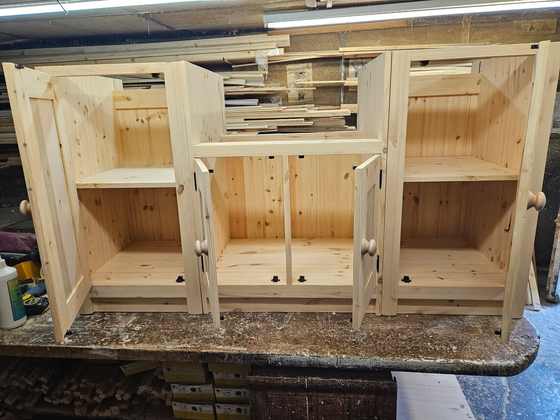 Handmade Real Wood Kitchen Cabinets - Etsy