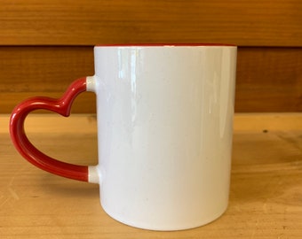 Red Heart Mug | Etsy