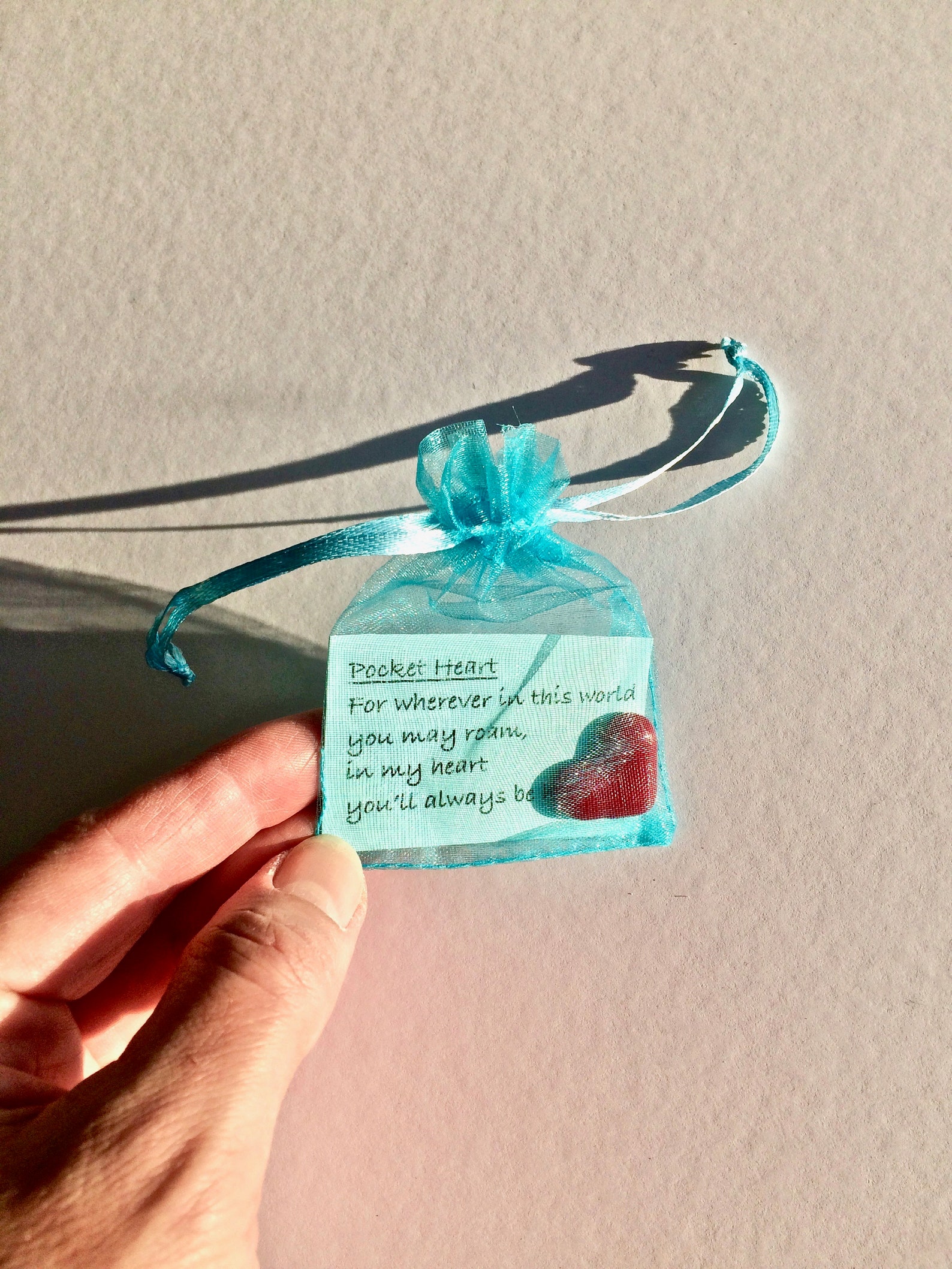 Hand Cut Fused Glass Pocket Heart and Poem Fused Glass Heart - Etsy