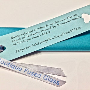 Hand Cut Fused Glass Pocket Heart and Poem, Fused Glass Heart, Love ...