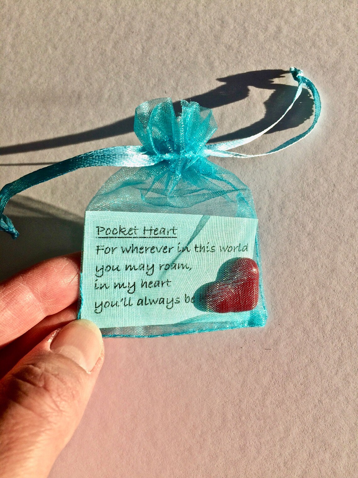 Hand Cut Fused Glass Pocket Heart and Poem Fused Glass Heart - Etsy