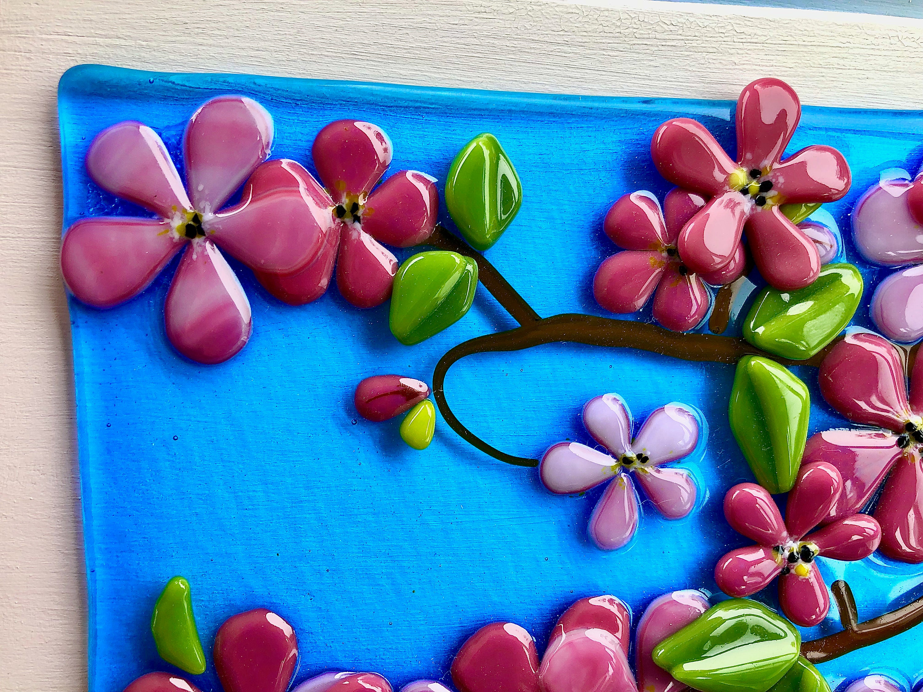 Blossom Branch Fused Glass Fused Glass Flowers Trees Cherry - Etsy