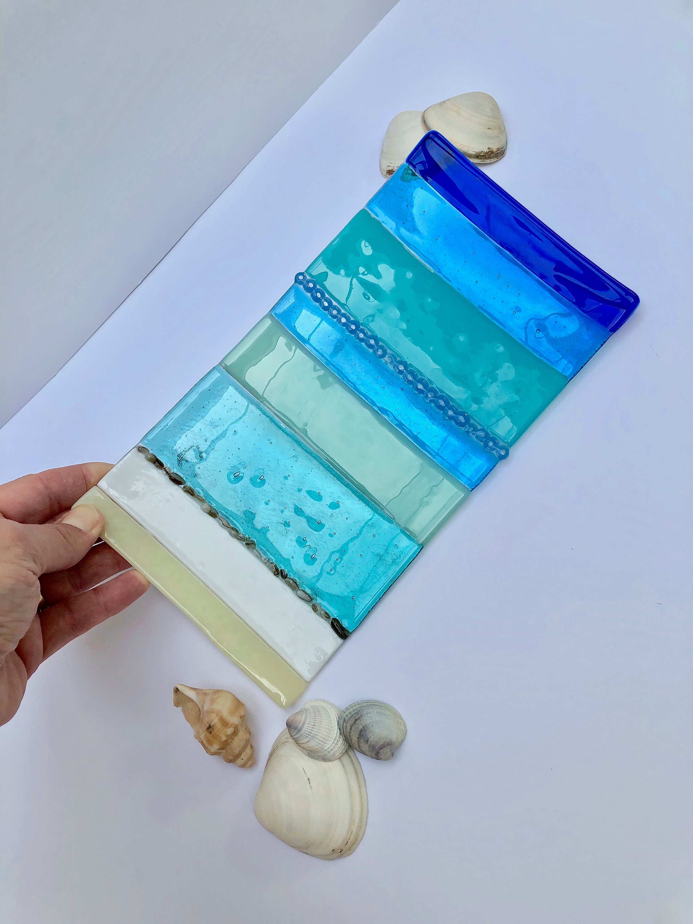 Fused Glass Ocean Platter Ocean Dish Coast Beach Gift | Etsy