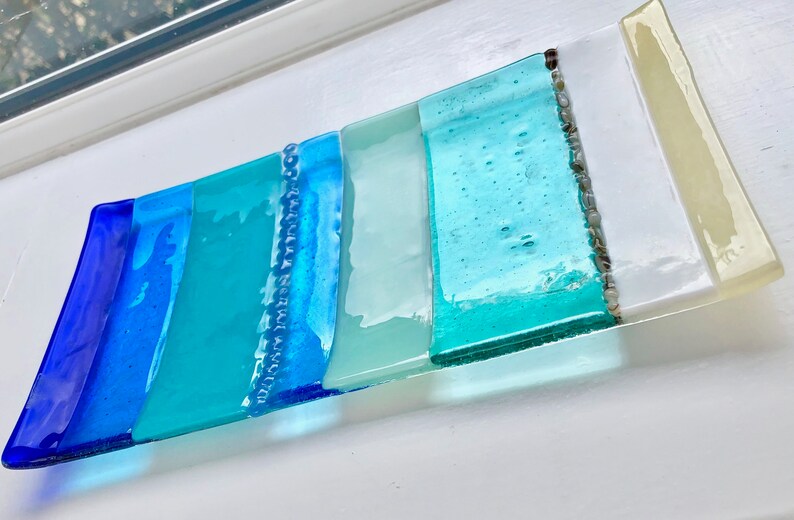 Fused Glass Ocean Platter Ocean Dish Coast Beach Gift - Etsy