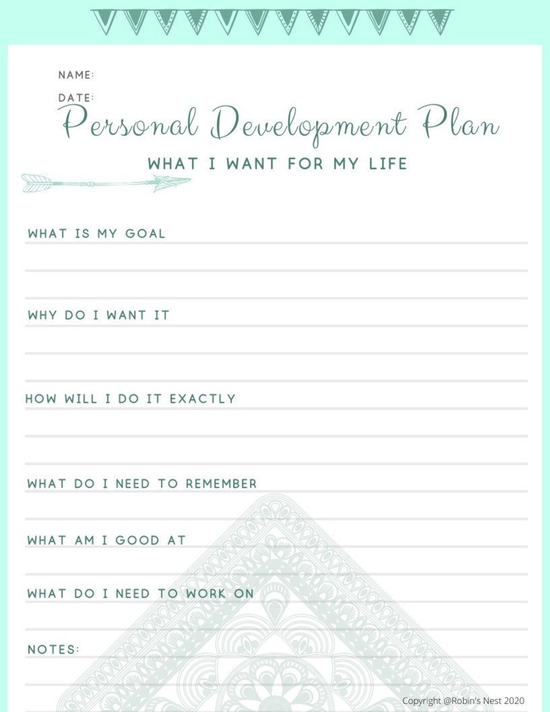 Personal Development Plan Journal Schedule Planner Journal Printable ...