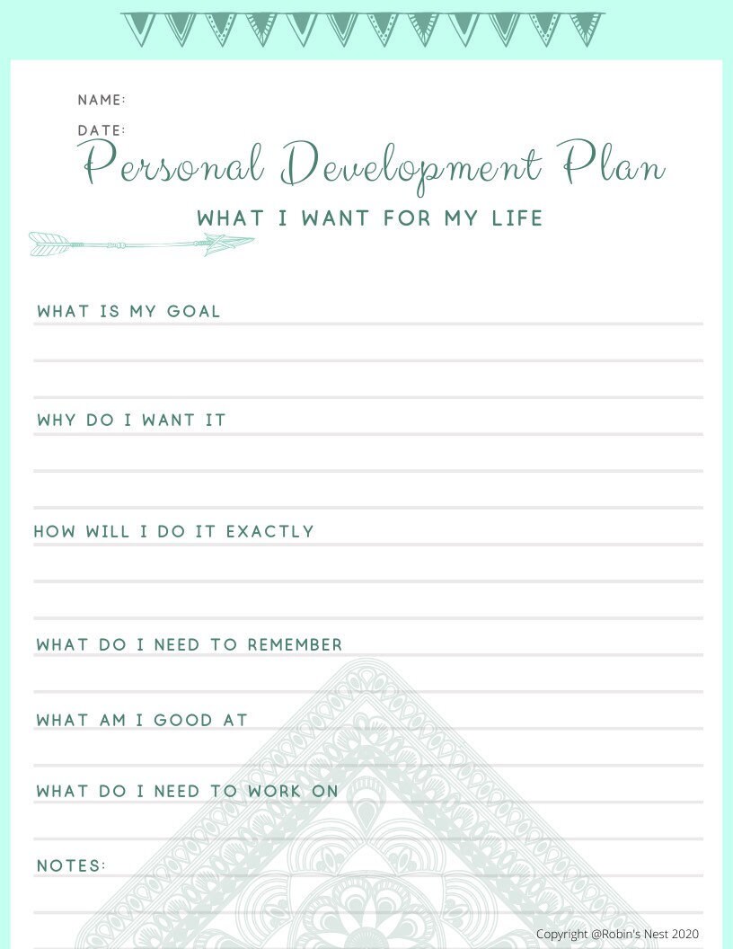 Personal Development Plan Journal Schedule Planner - Etsy
