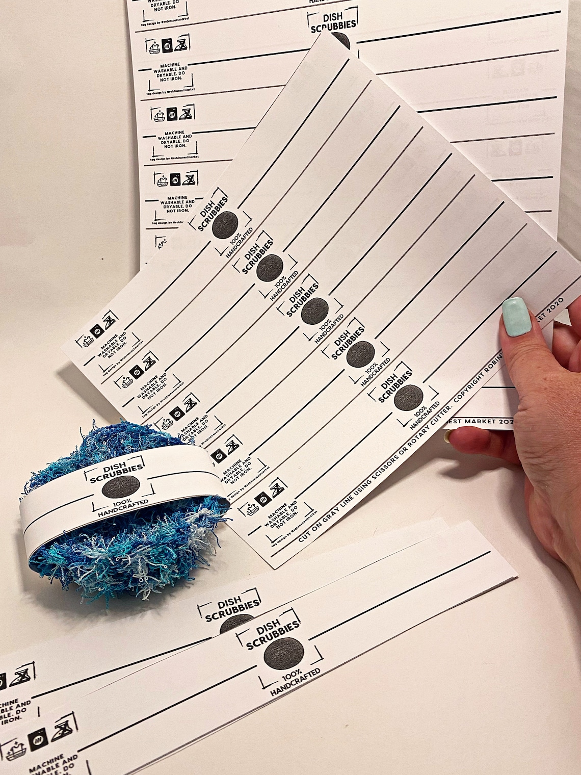 PRINTABLE Dish Scrubbies Wraps and Tags bundle Downloadable | Etsy