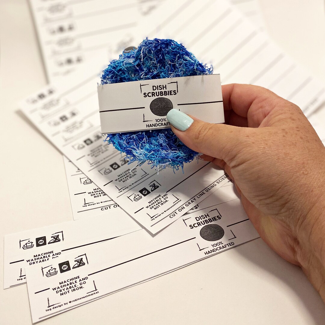 PRINTABLE Dish Scrubbies Wraps and Tags Bundle Downloadable PDF ...