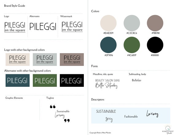 Brand Identity Tool Kit Custom Logo Stationary Social - Etsy