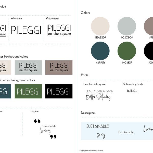 Branding Kit Color Palette - Etsy