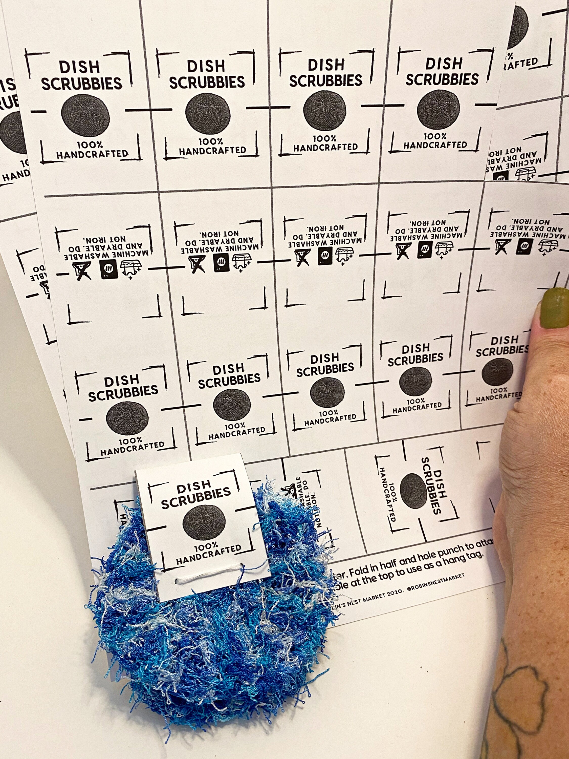 PRINTABLE Dish Scrubbies Wraps and Tags Bundle Downloadable - Etsy