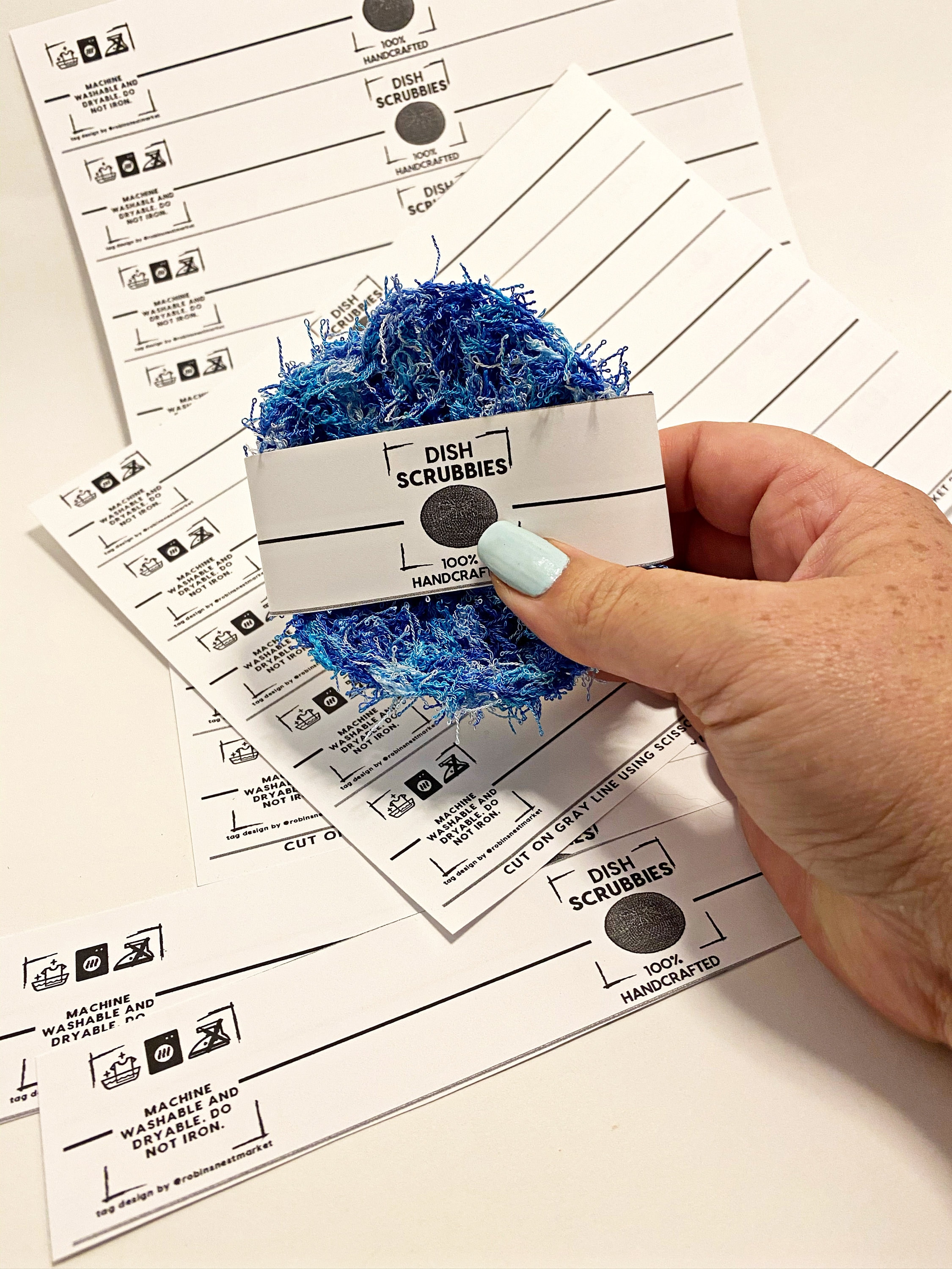 PRINTABLE Dish Scrubbies Wraps and Tags Bundle Downloadable PDF ...